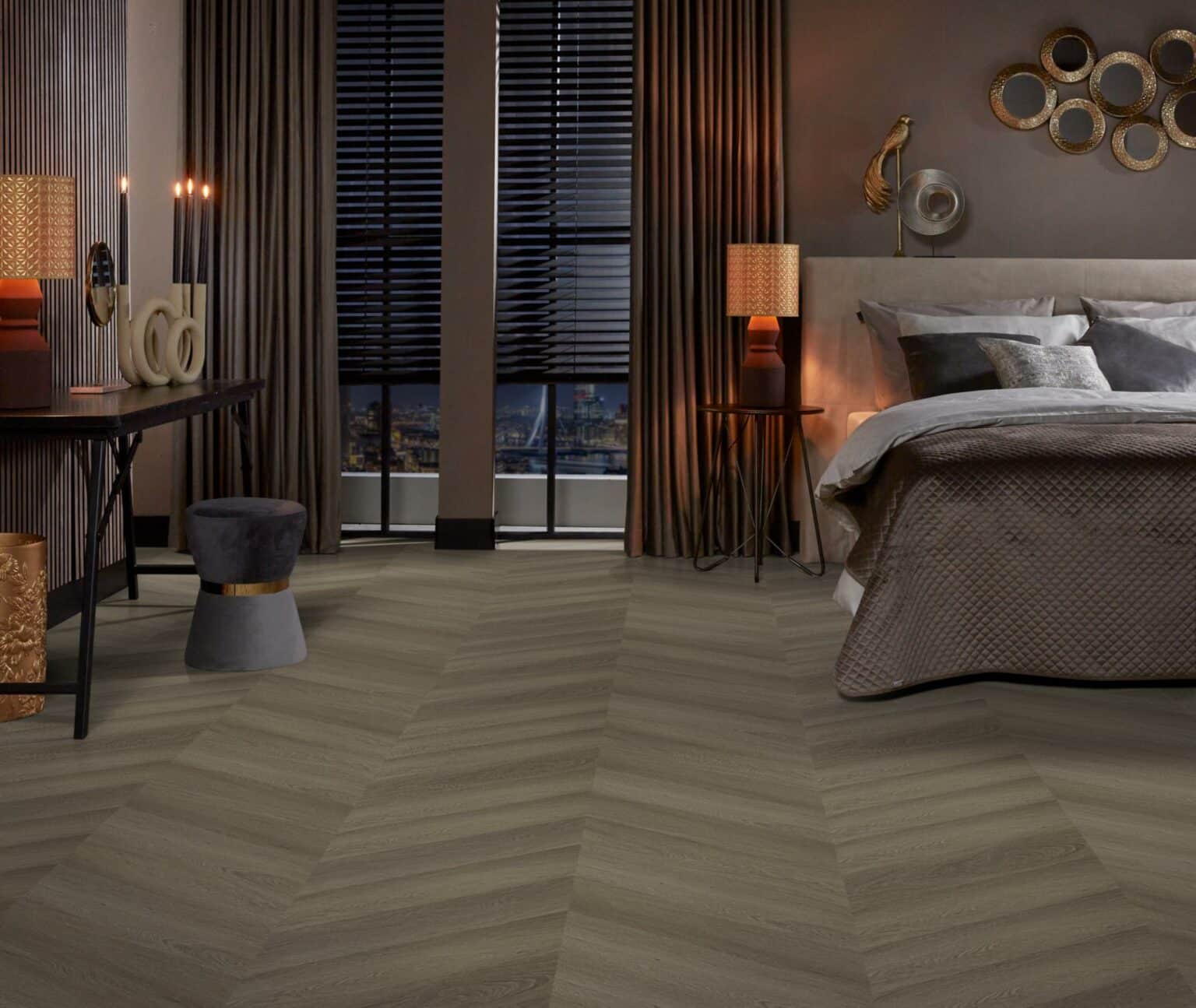 PVC Hongaarse punt vloer Vivian bruin eiken | Nieuwste trend | Stile Floors
