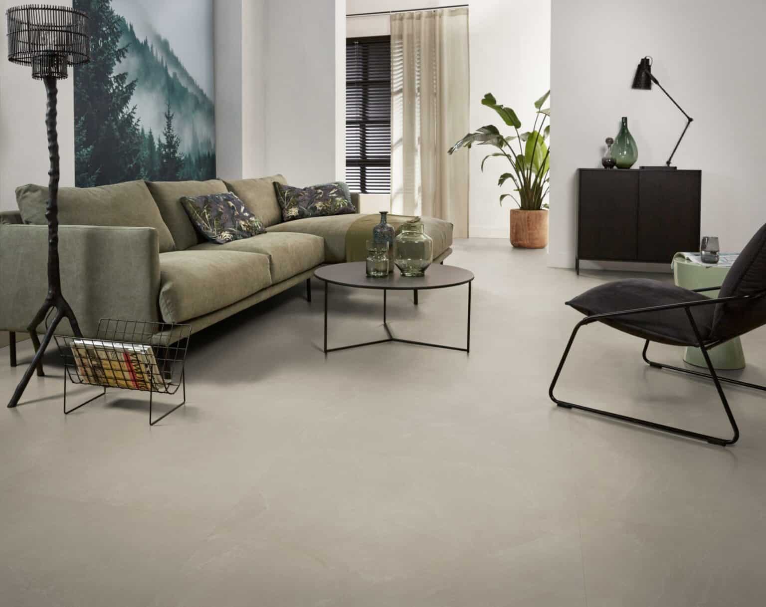 PVC betonlook vloer | industriële woonstijl - Stile Floors